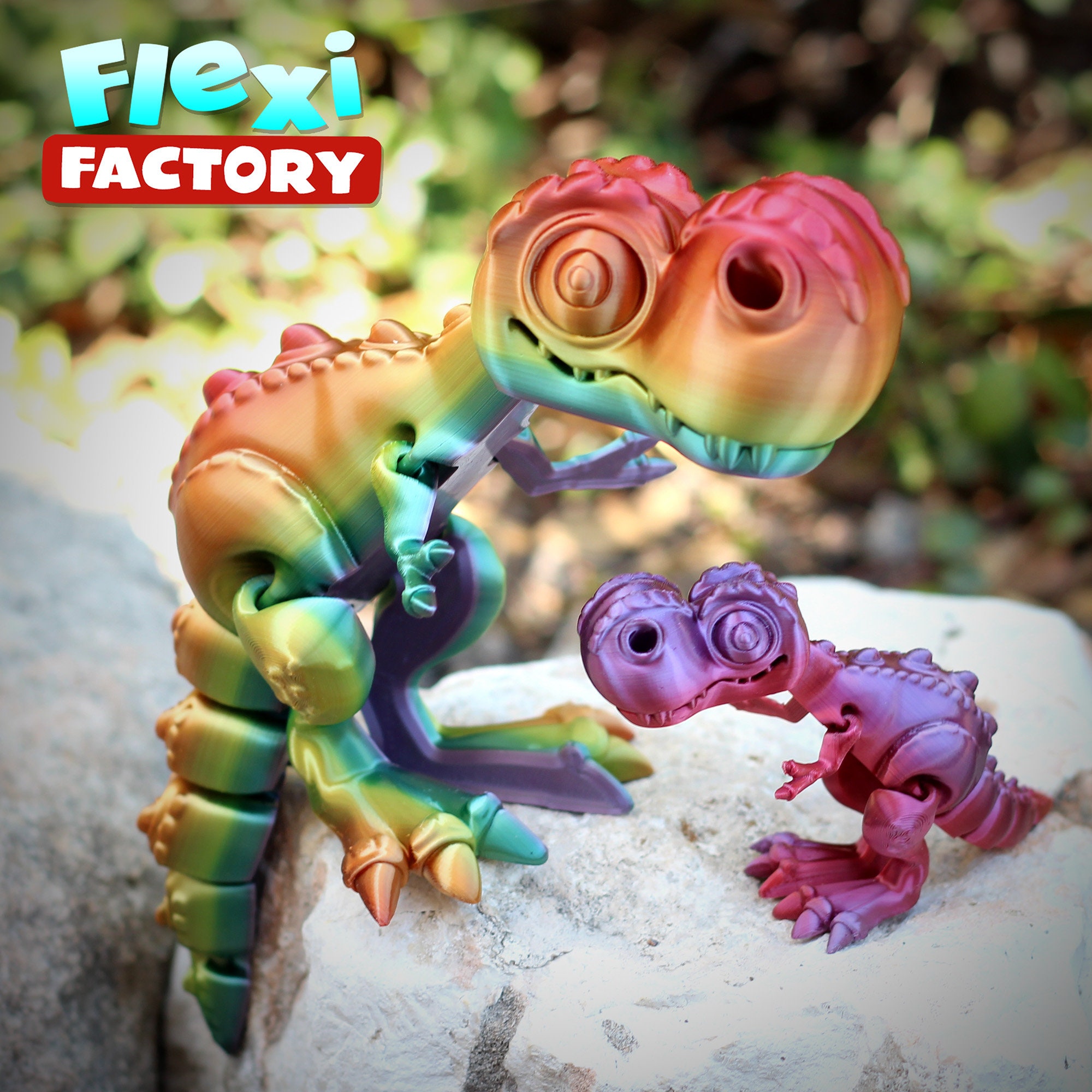 Cute Flexi Print-in-place T-rex Dinosaur STL File for 3D - Etsy