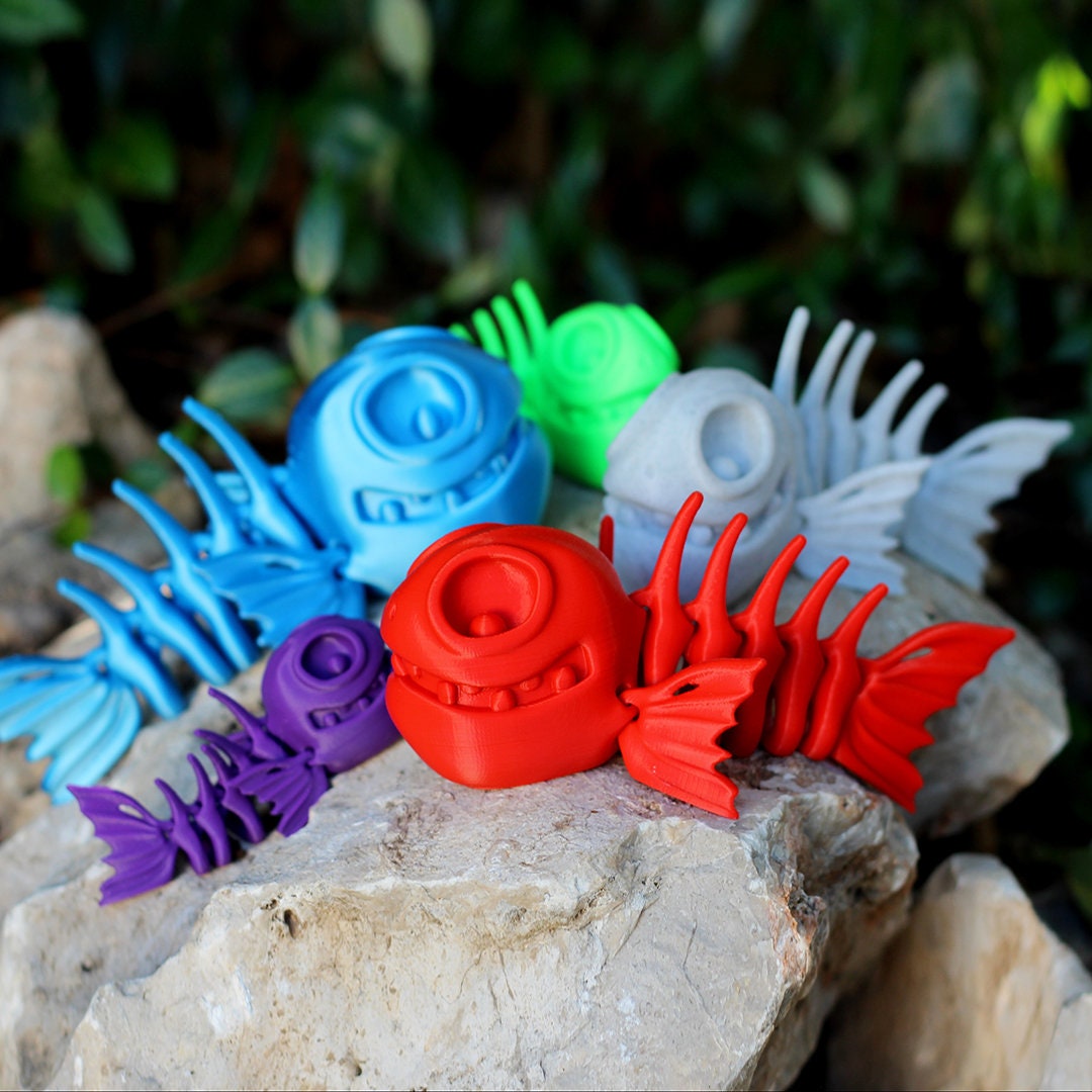 Flexi Print-in-place Fish STL File for 3D Printing Active - Etsy