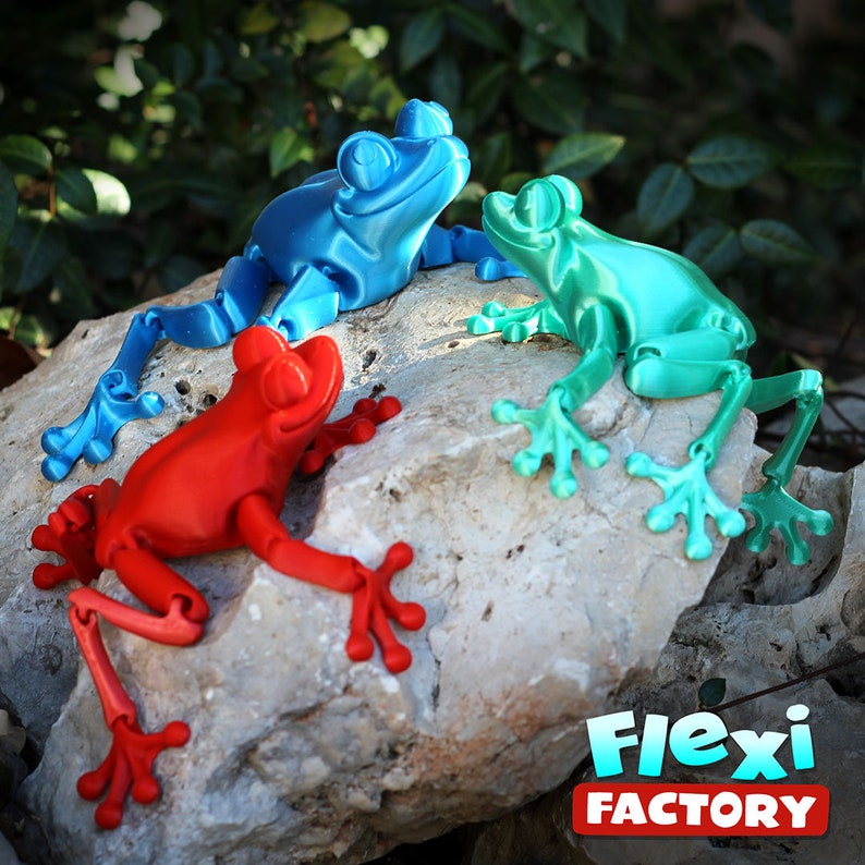Cute Flexi Print-in-place Frog STL File for 3D Printing - Etsy