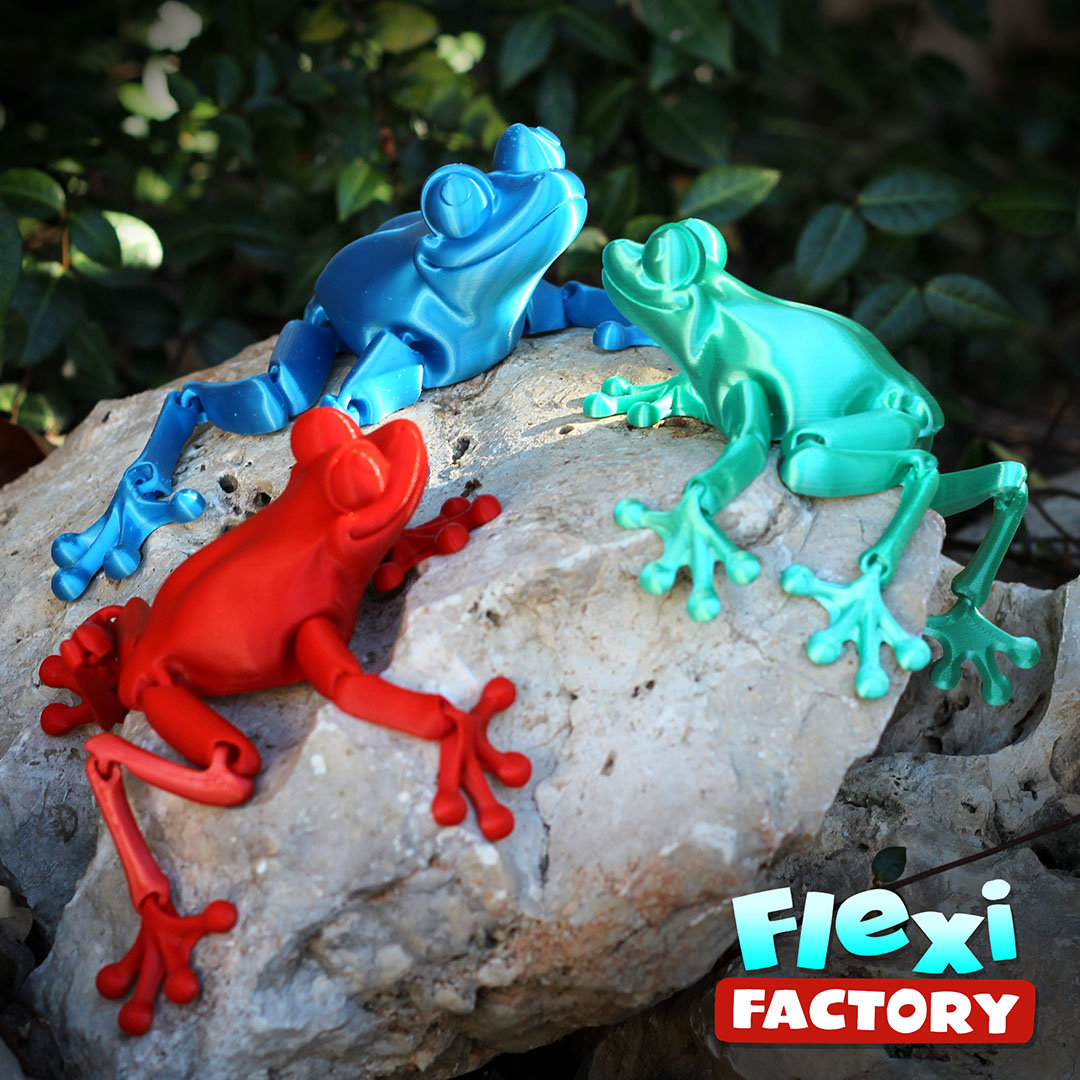 Cute Flexi Print-in-place Frog STL File for 3D Printing - Etsy