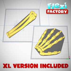Flexi Print-in-place Skeleton Hand - Etsy