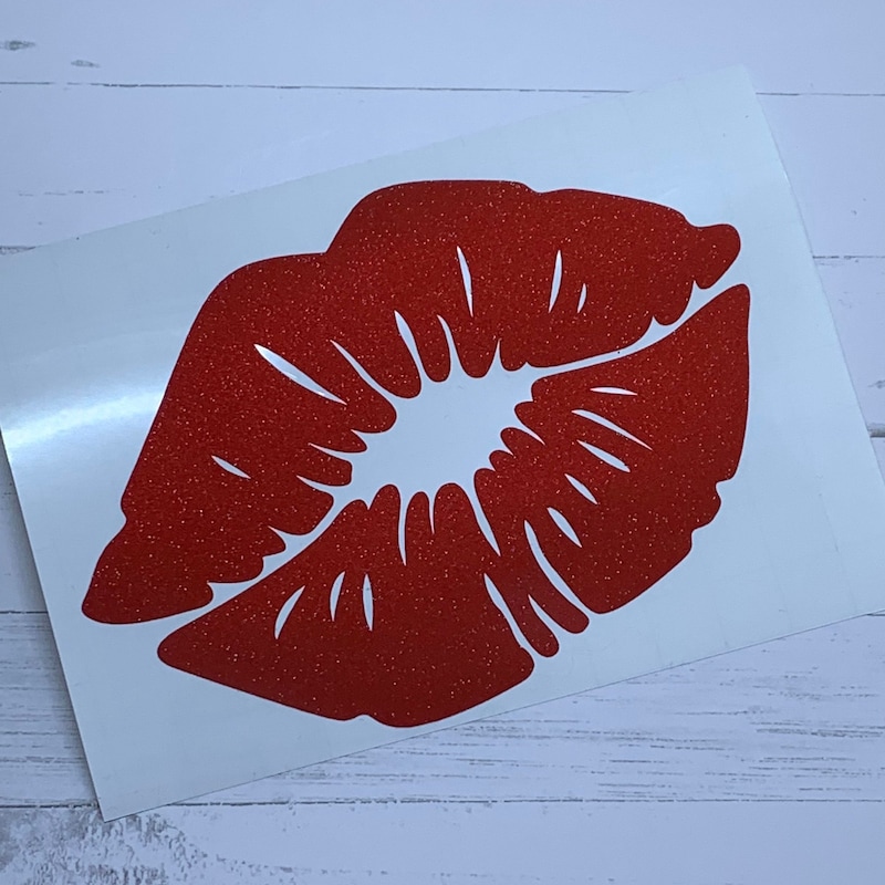 Kiss Mark Sticker Vinyl - Etsy