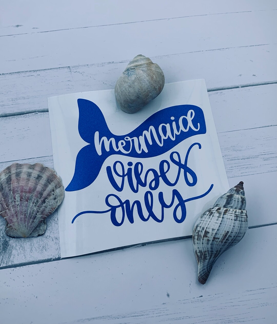 Mermaid Vibes Only Vinyl Sticker | Mermaid Tail Decal | Mermaid Lover ...