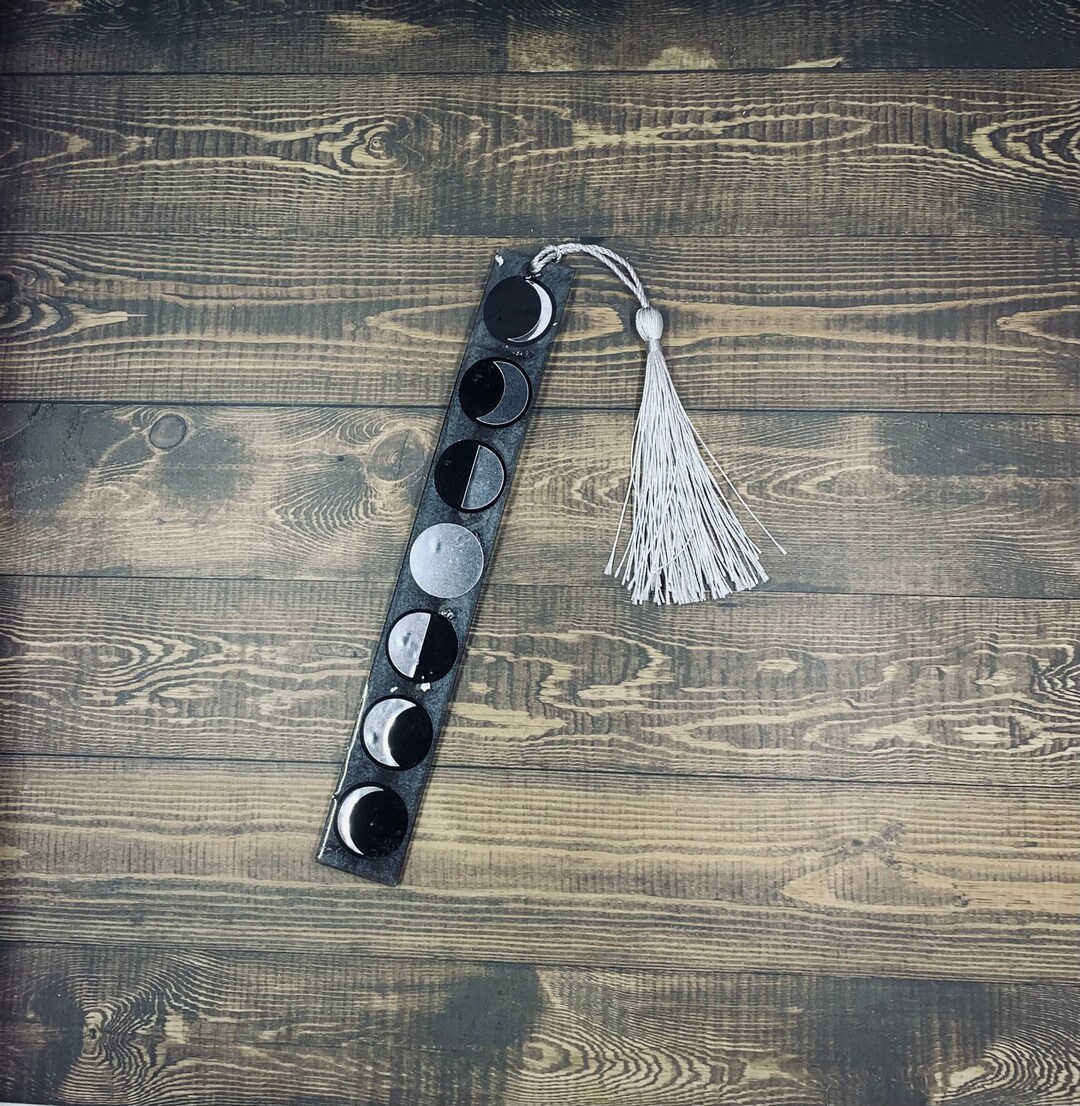 Moon Phases Resin Bookmark | Phases of the Moon Gift for Book Lovers ...