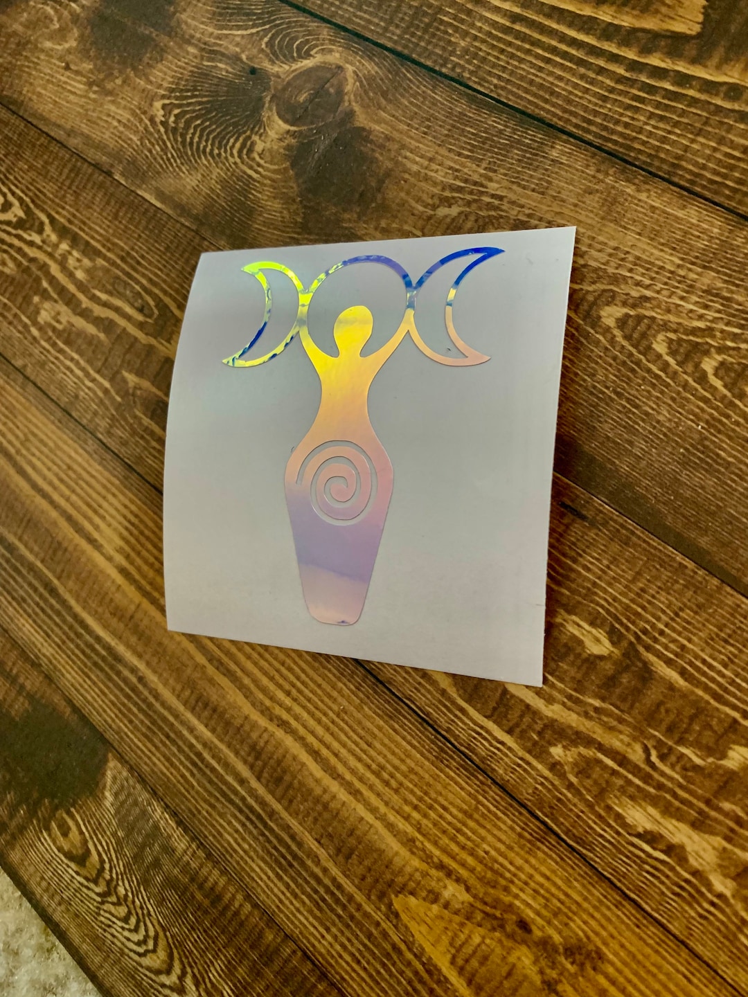 Triple Moon Vinyl Sticker | Pagan Goddess Moon Sticker | Goddess Moon ...