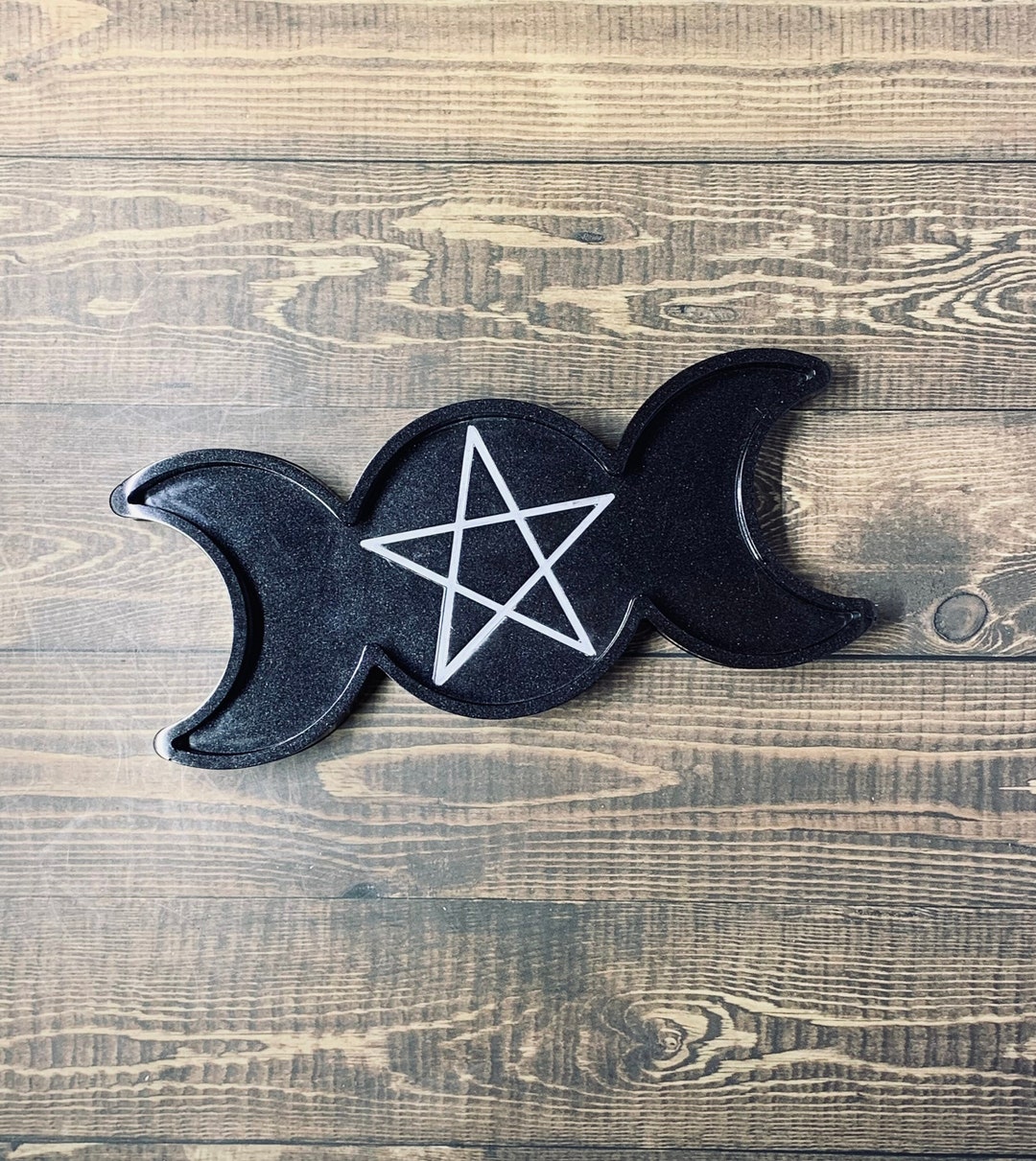 Triple Moon Jewelry Tray | Moon Goddess Resin Dish | Vanity Tray for ...