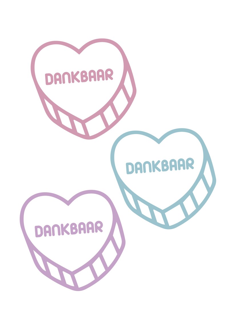 Dankbaar Afrikaans Digital Poster Wall Art Cute Valentines Sweet Heart ...