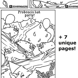 printable fruit bat coloring pages