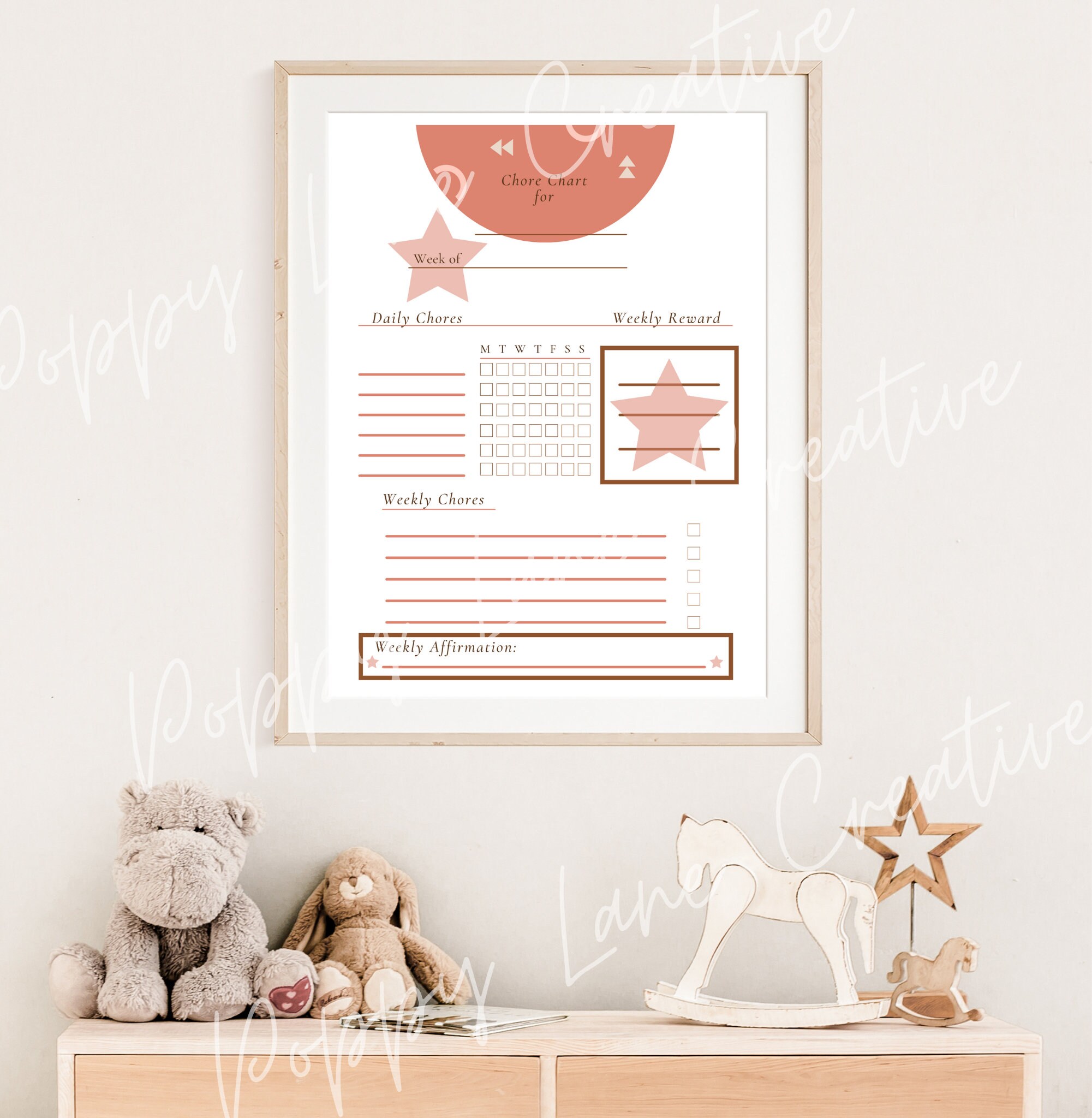 Printable / Editable Daily & Weekly Chore Chart for Kids - Etsy