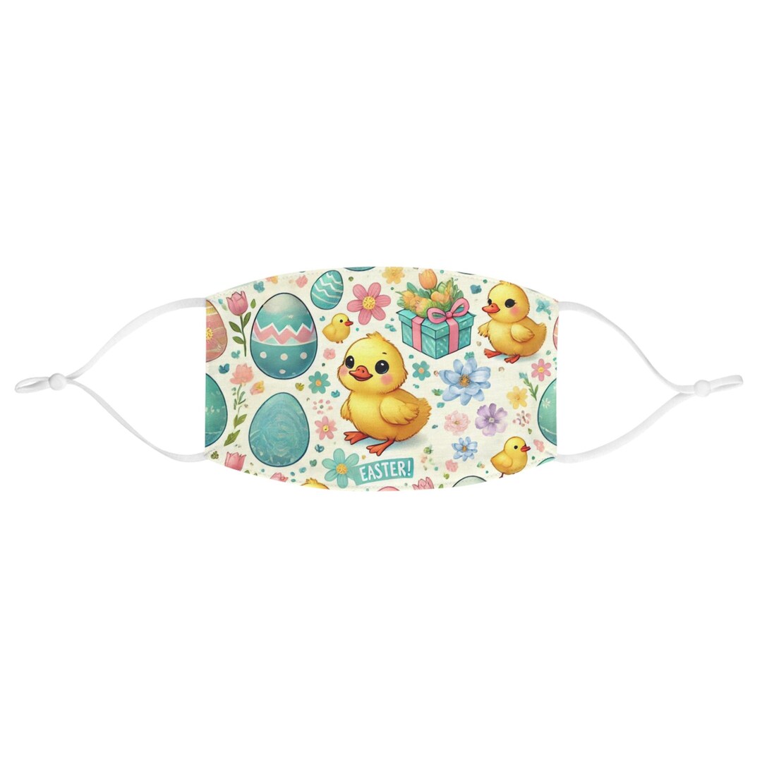 Easter BABY DUCKS and Chicks Fabric Face Mask, Cute Spring Design, Kids ...