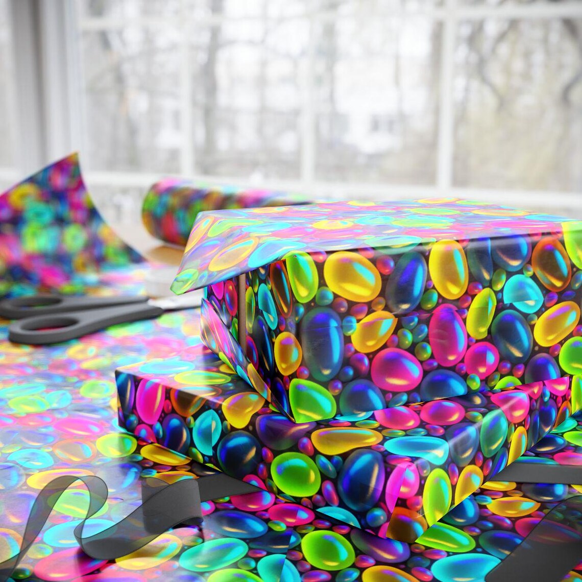 EASTER JELLYBEANS Bright and Colorful, Festive Easter Gift Wrapping ...