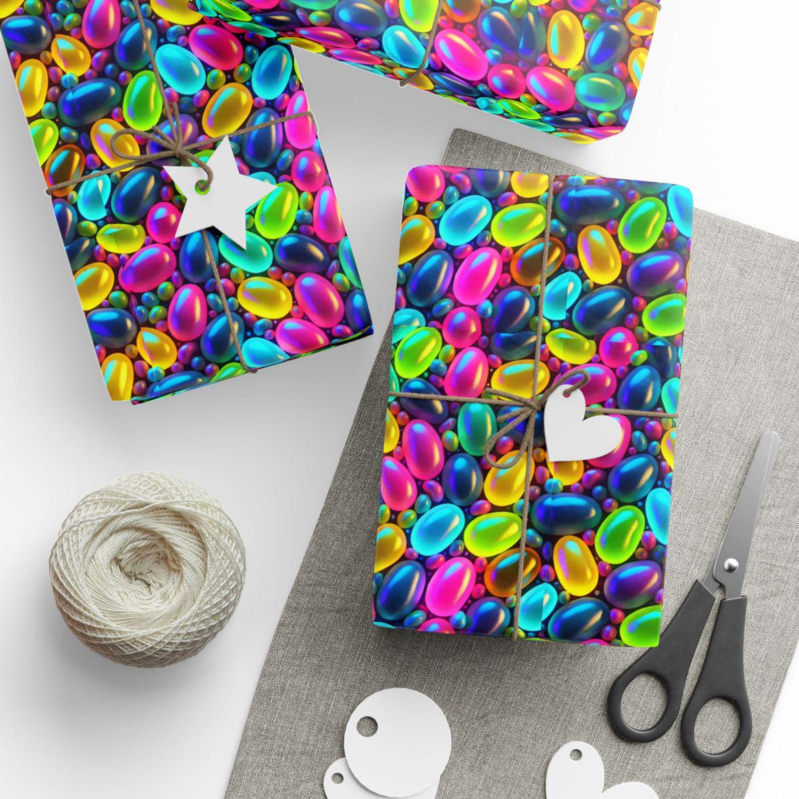 EASTER JELLYBEANS Bright and Colorful, Festive Easter Gift Wrapping ...