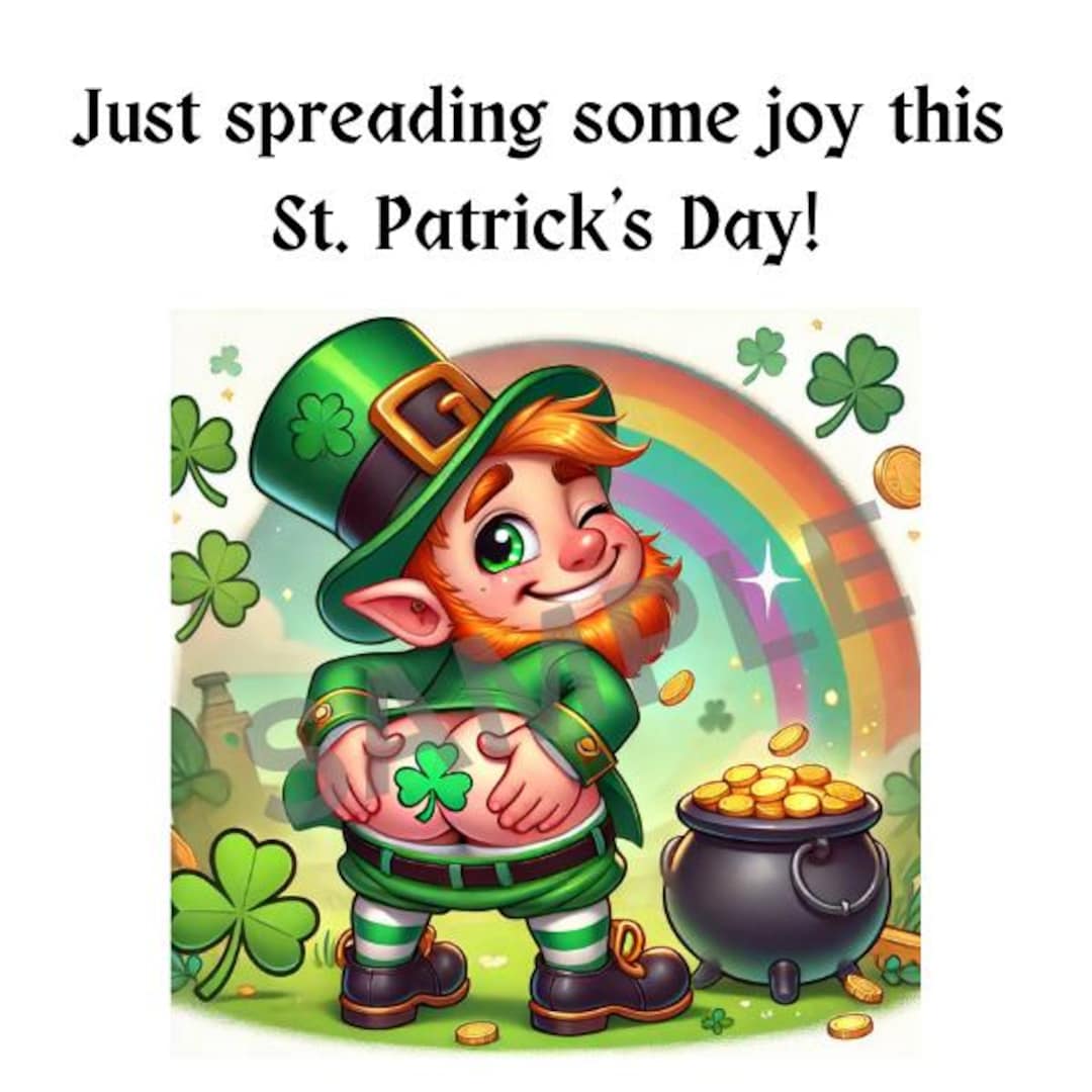 FLASHING St. Patrick’s Day Sticker | Cute Leprechaun Digital Sticker ...