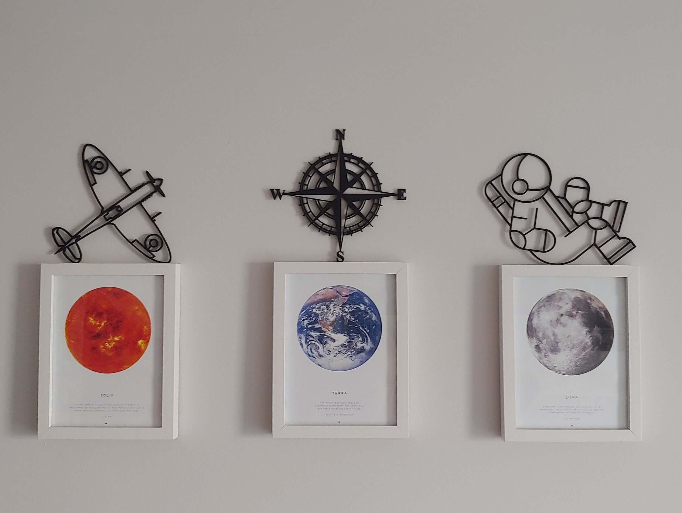 Spitfire Fighter - Wall Art Hanging Decoration – Home Decor – Black ...