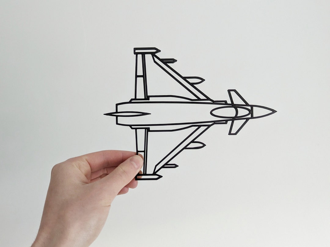 Eurofighter Typhoon - Wall Art Hanging Decoration – Home Decor – Black ...