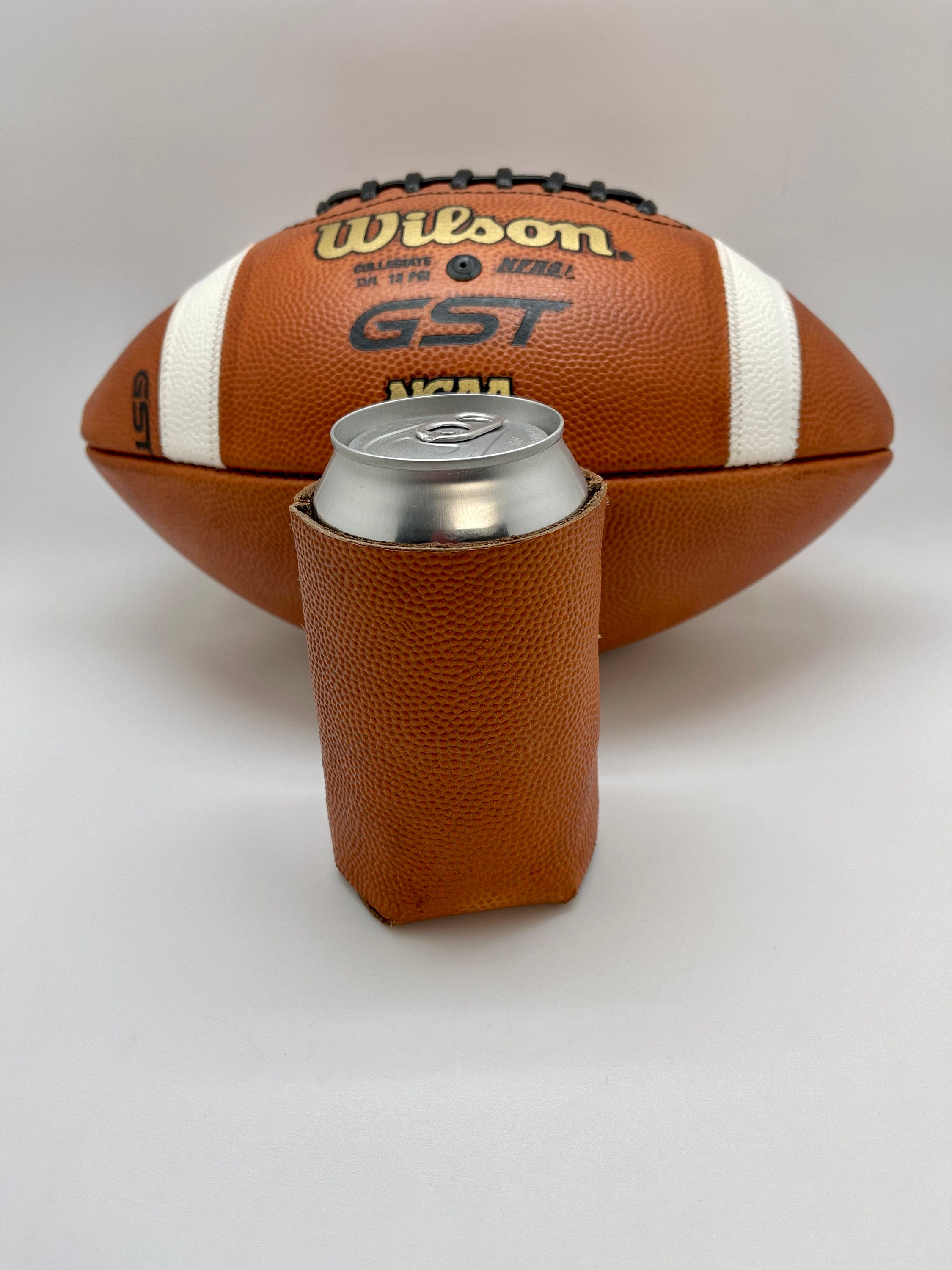 Authentic Football Leather Koozie Horween Leather Real Leather Gifts ...