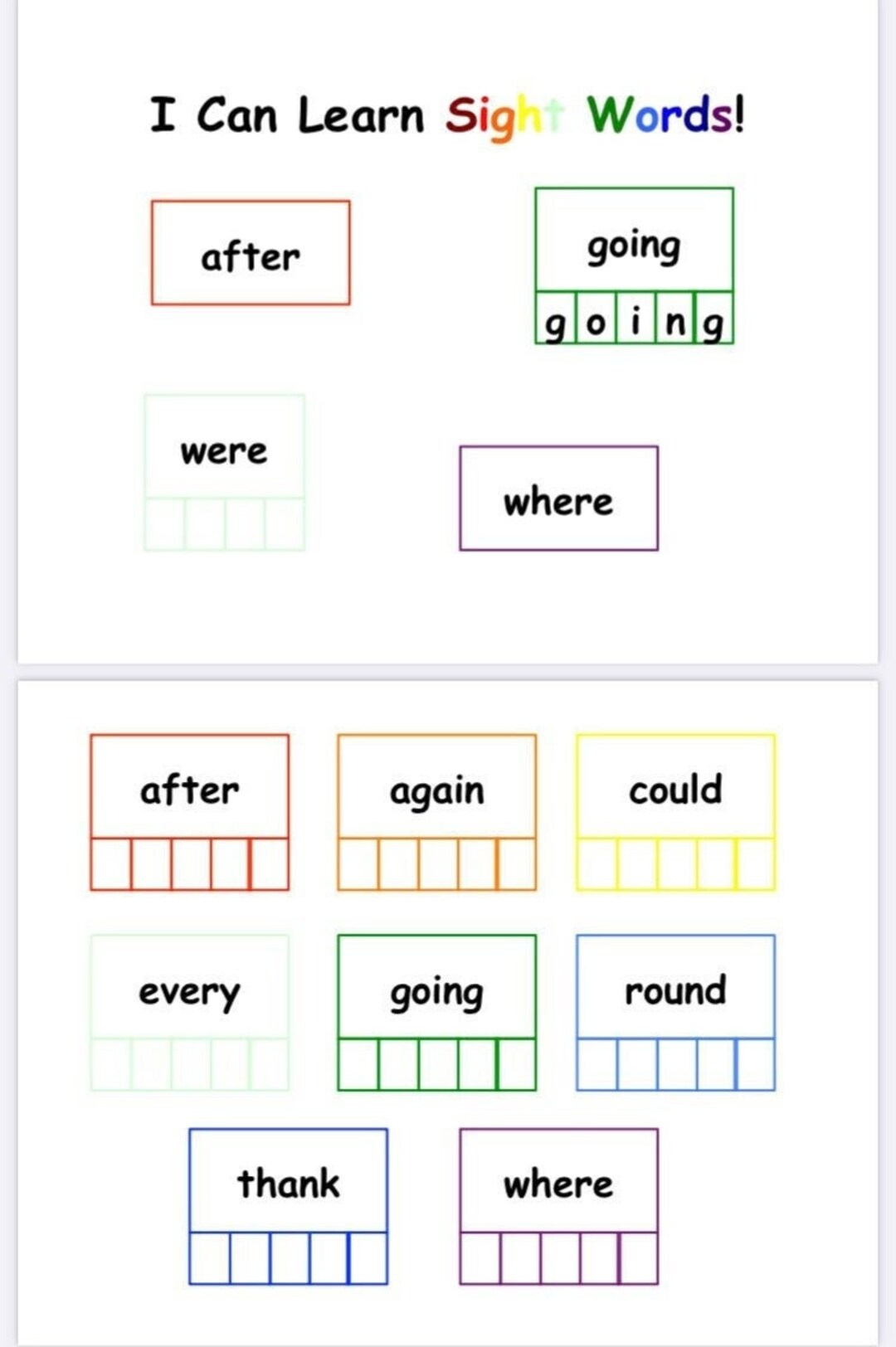 First Grade Sight Word Interactive Worksheet - Etsy