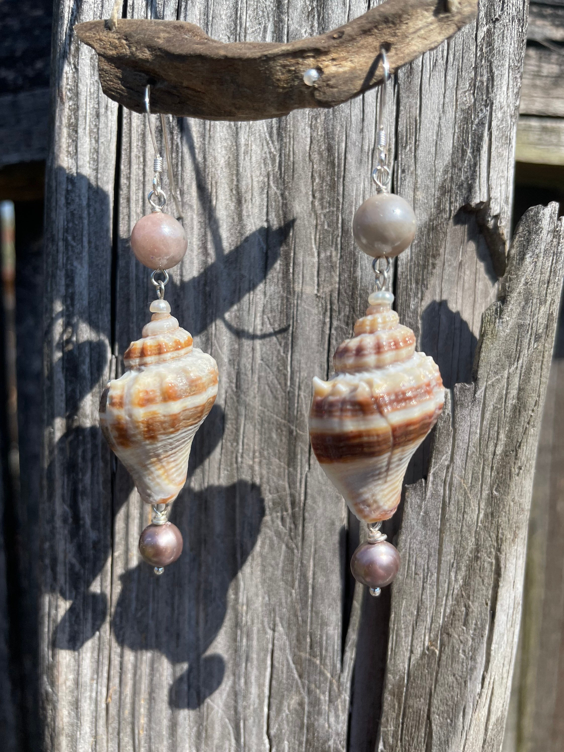 King Conch Shell Earrings - Etsy