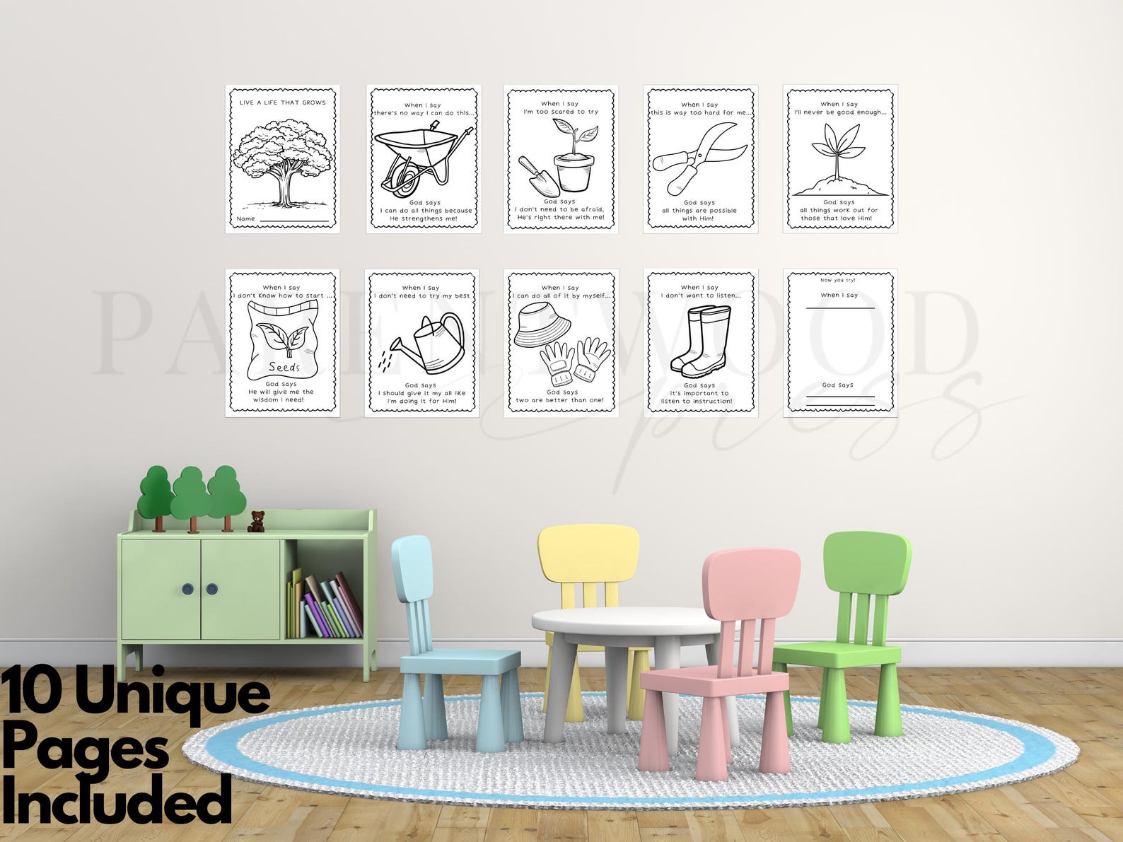 SALE Christian Growth Mindset Coloring Pack 10 Bible-based Coloring ...