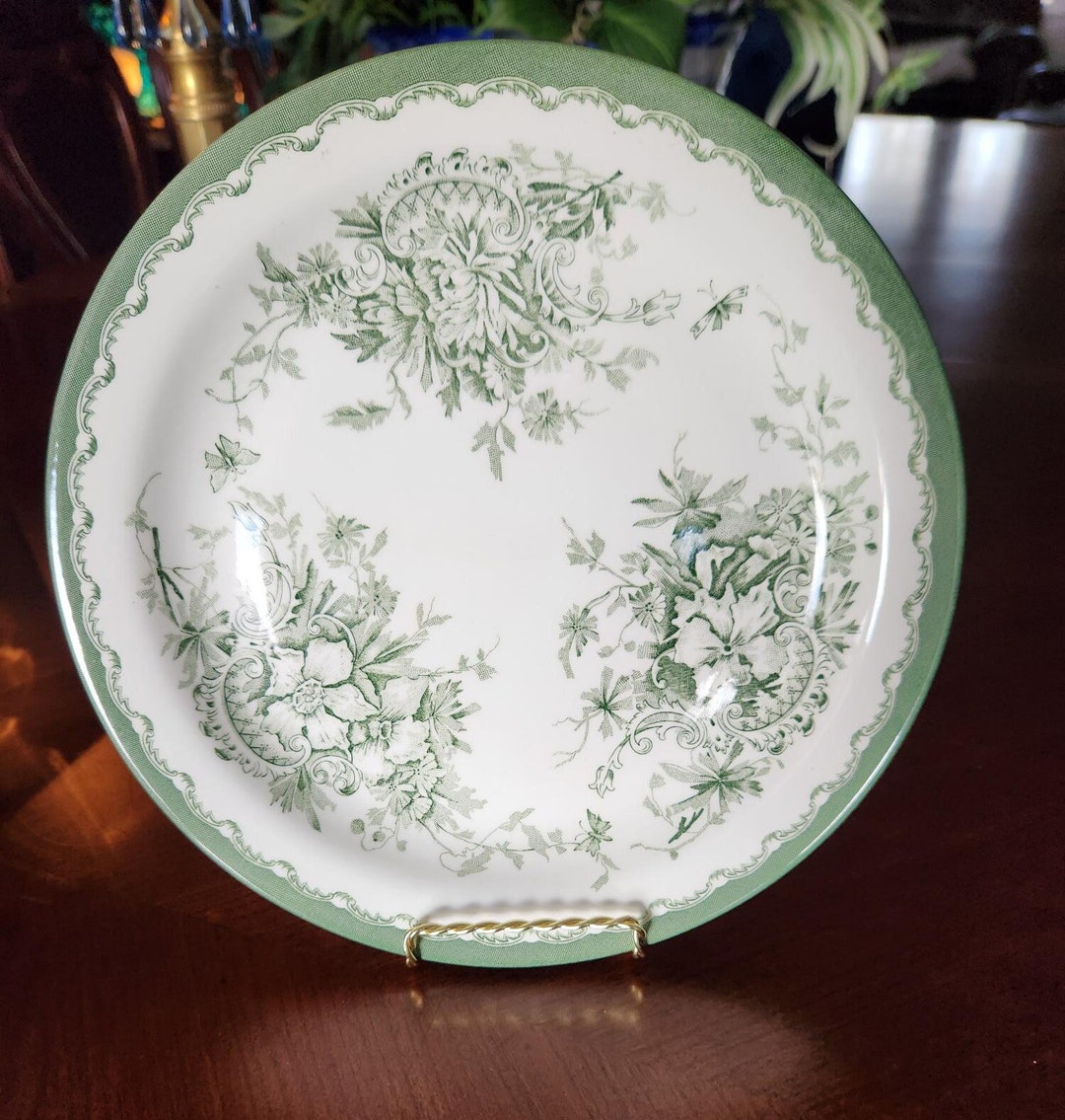 Anna by Rorstrand, Green Floral, 9.5 Plate, Made is Sweden, Dinnerware ...
