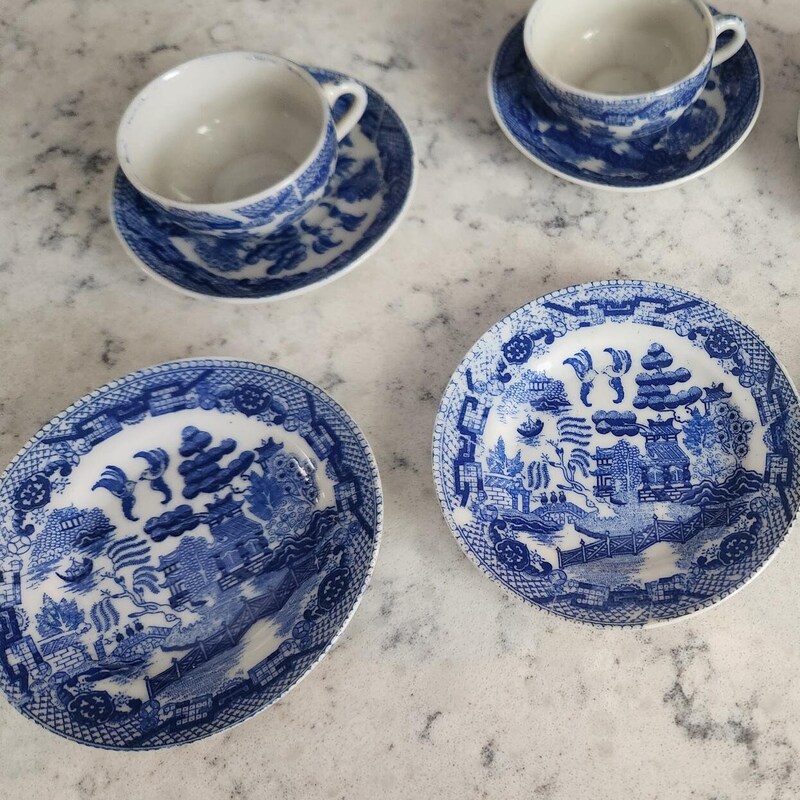 Blue Willow Tea Set - Etsy