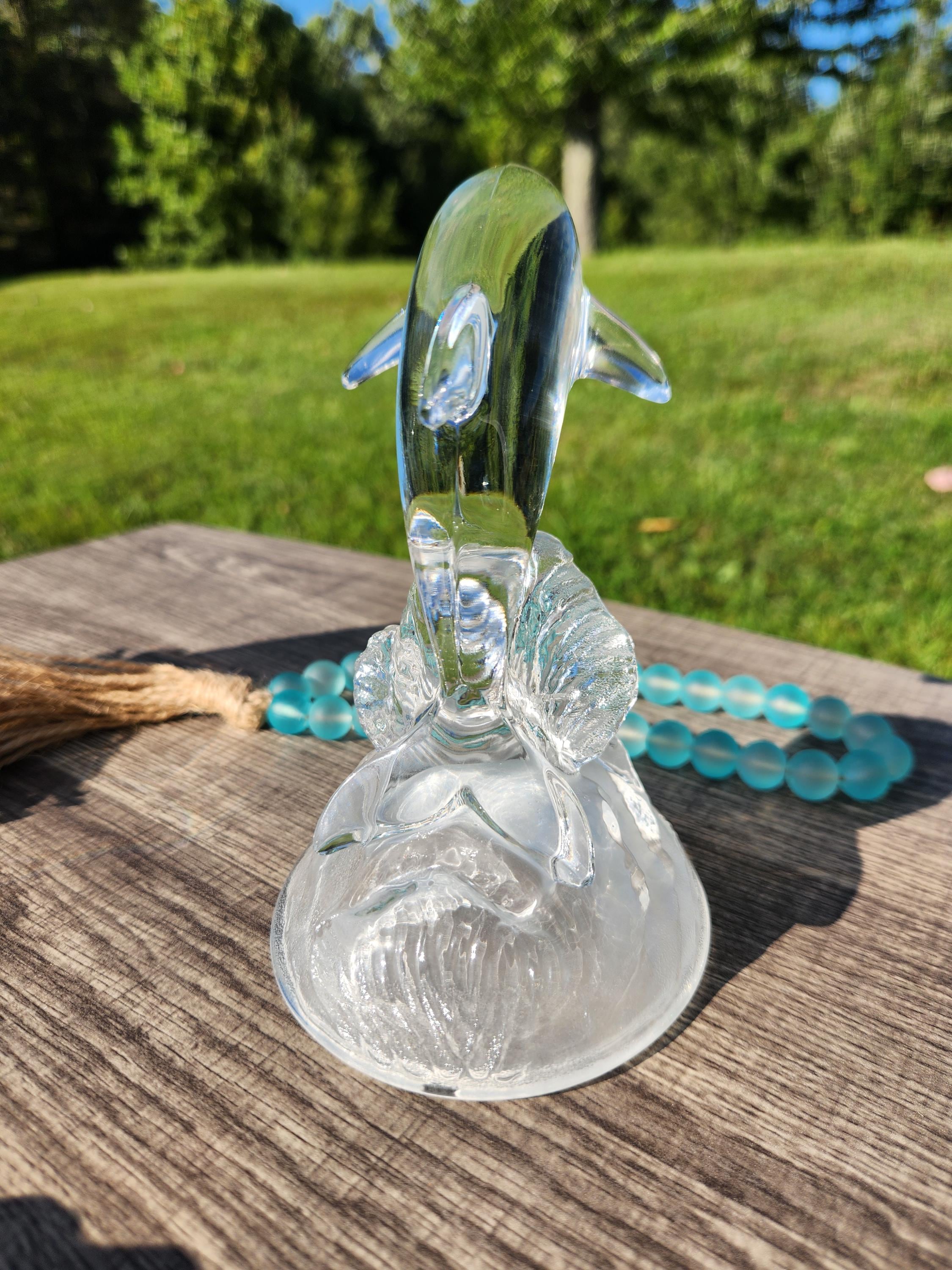 Cristal D'arques France Crystal Dolphin Paperweight - Etsy