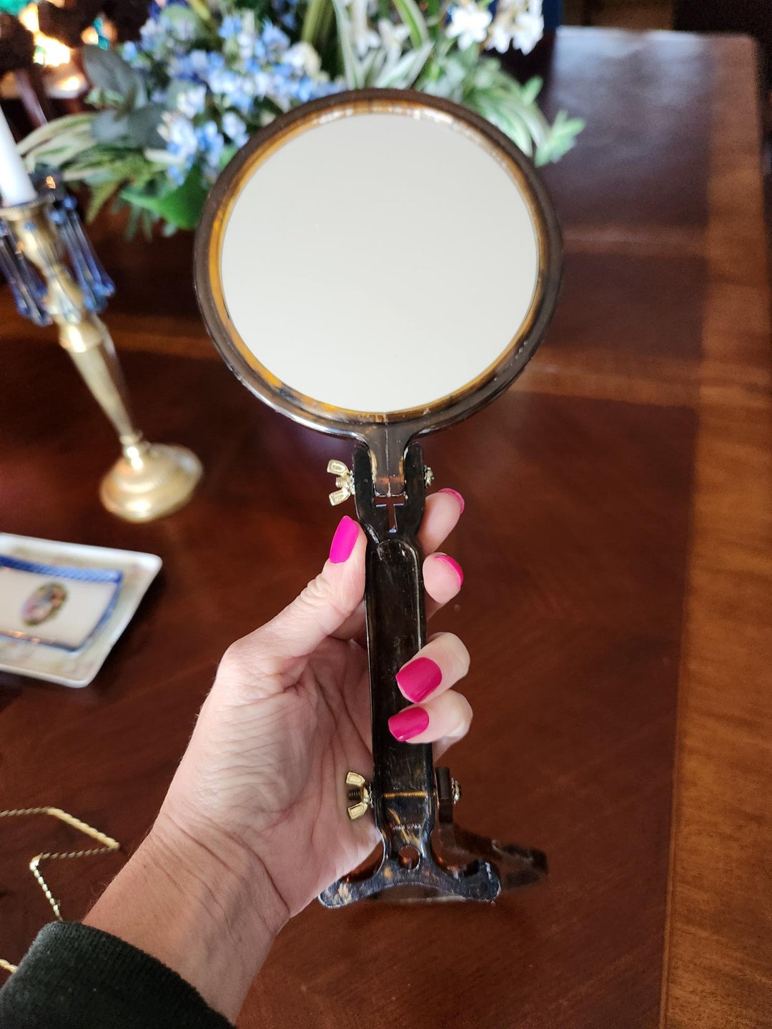 Vintage Chadwick Around the Neck Mirror, Mirror, Makeup Mirror, Mirror ...