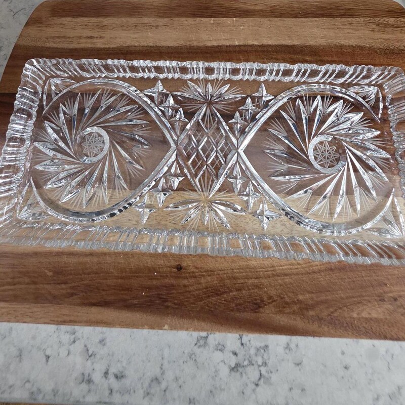Crystal Serving Tray - Etsy