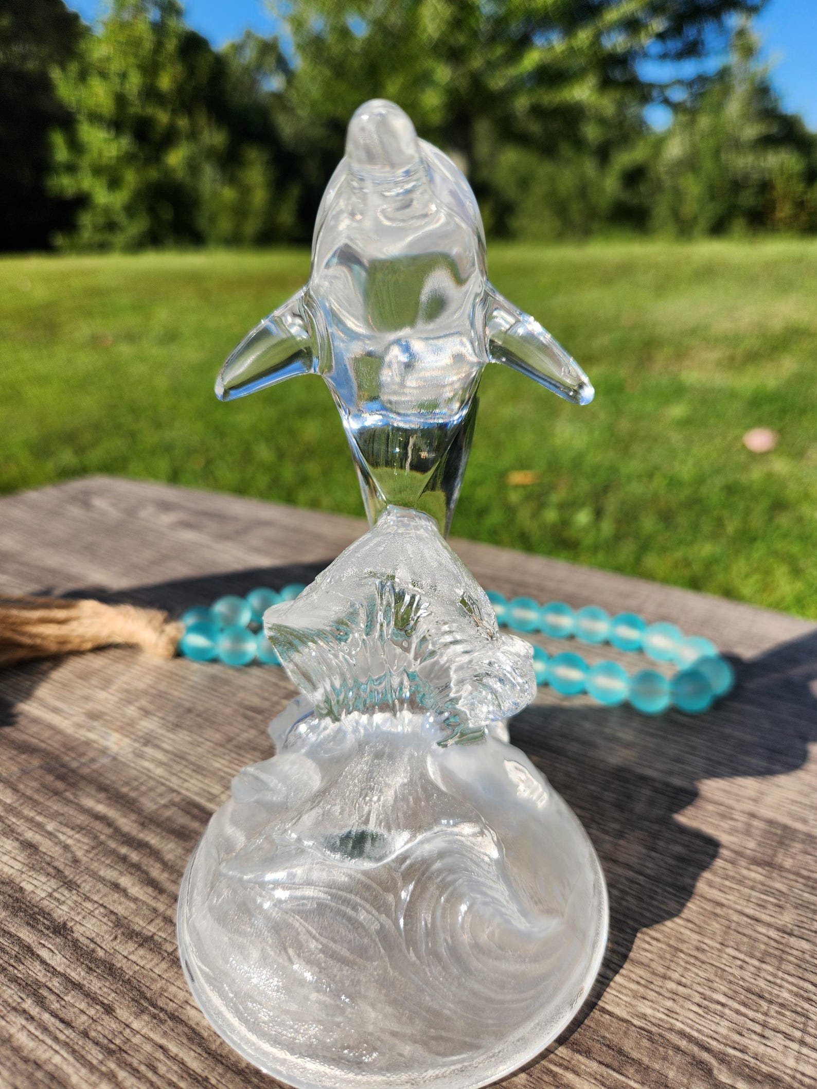 Cristal D'arques France Crystal Dolphin Paperweight - Etsy