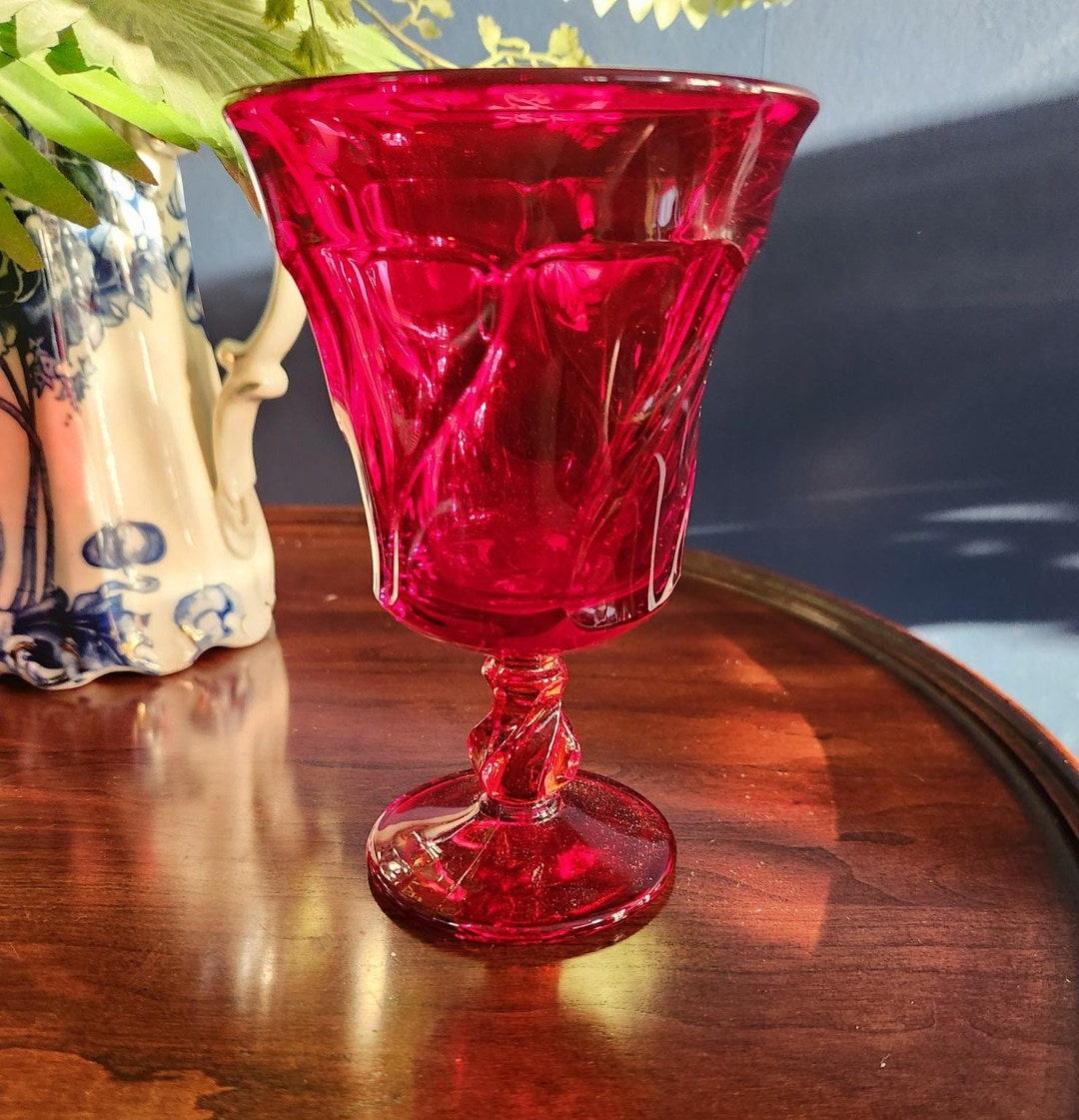 Jamestown Ruby Water Goblet by Fostoria Glass Company, 1964-1982 ...