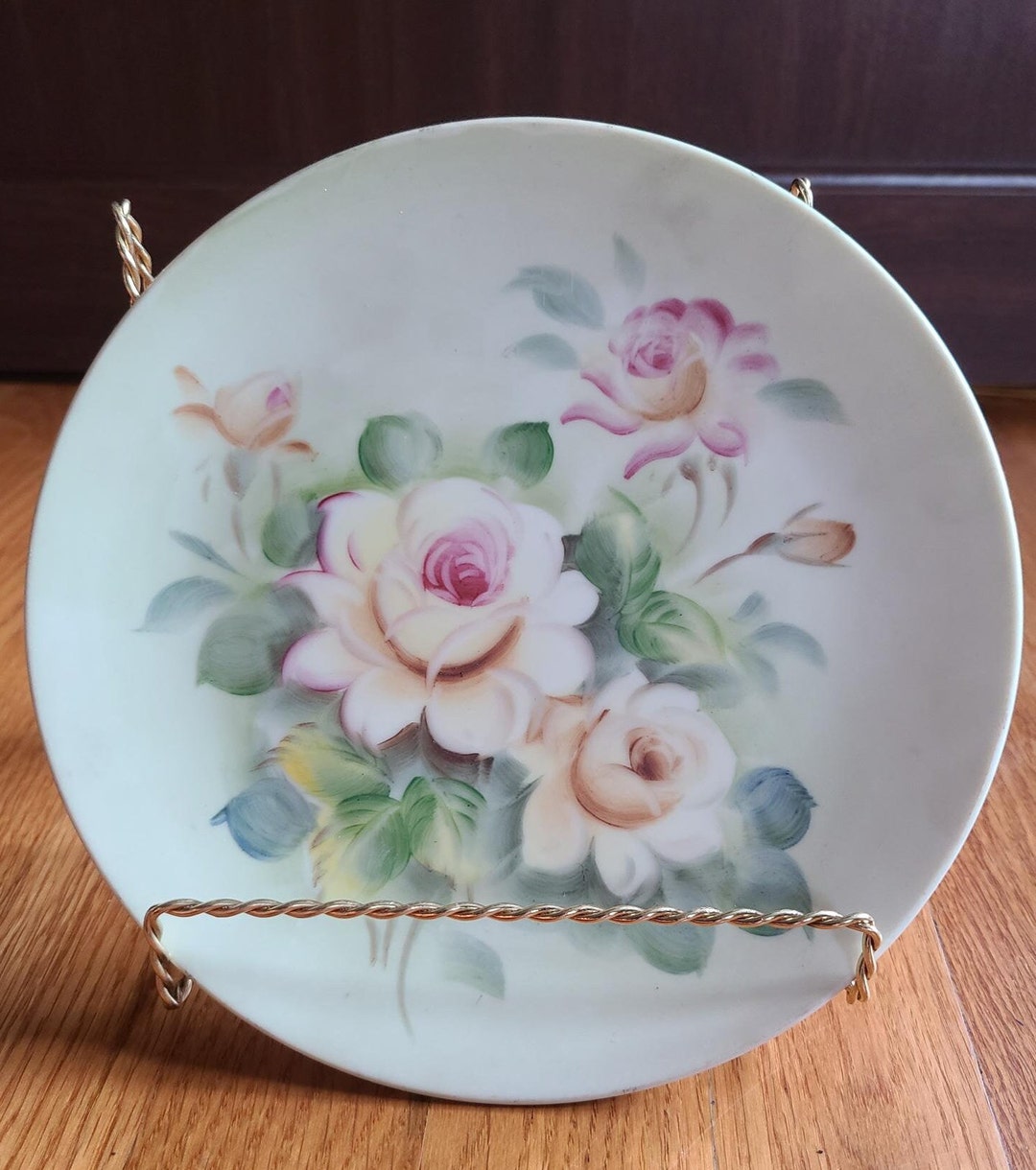 Light Green Collectible Lefton China Plate SL5936, Home Decor, Spring ...
