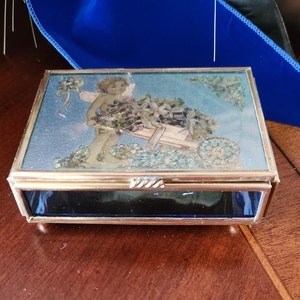 Vintage 1993 Thomas Cathey Collection Trinket Box With Blue - Etsy