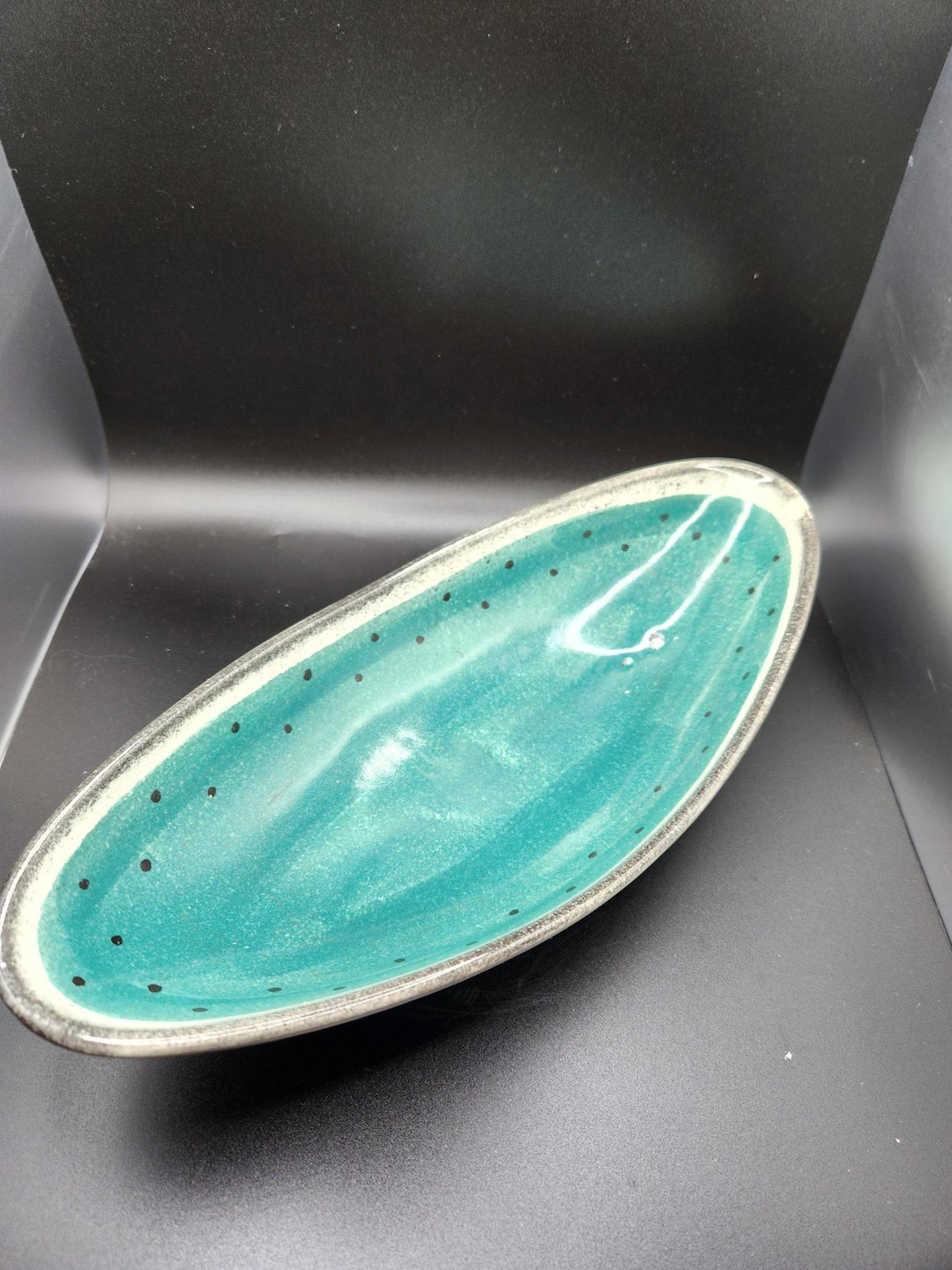 Ziegler Schaffhausen Bowl 11" Long Pottery Home Accent Table Decor ...