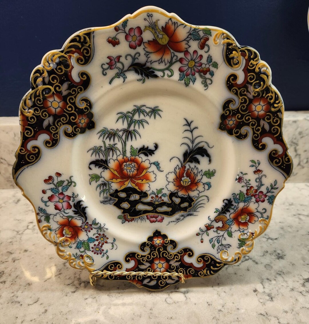 Antique William Ridgway Son & Co Borneo Pattern 3200 Church Works ...