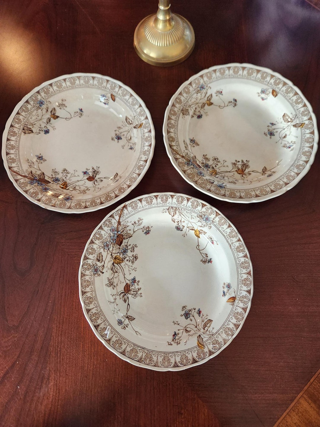 3 Parisian Granite Rosaline Pattern Alfred Meakin England 2, 1890s ...