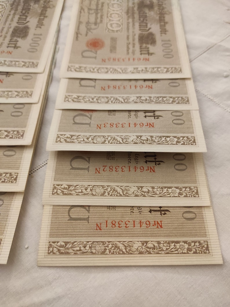 BERLIN Germany 1000 Bank NOTE APRIL 21 1910 Lot 10pcs - Etsy