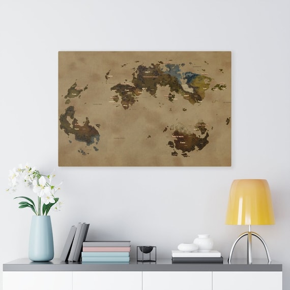 Eorzea Map FFXIV World Map Three Continents Eorzea Hydaelyn - Etsy Sweden