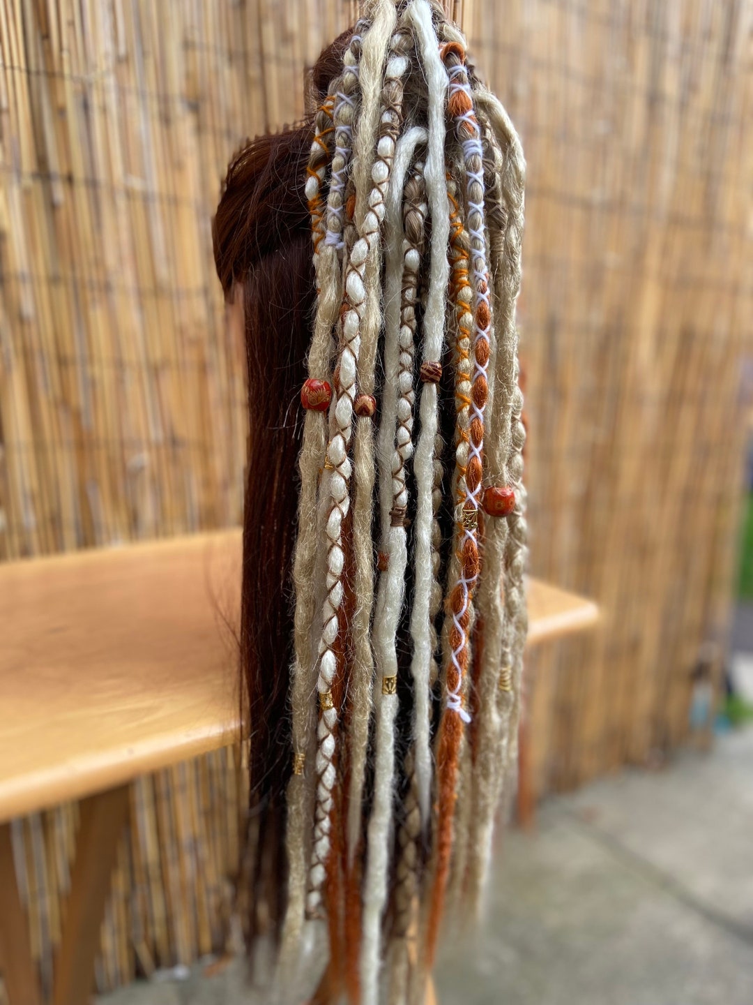 CUSTOM Claw Clip Hair Piece -half-head Synthetic Dreadlocks Head Piece ...