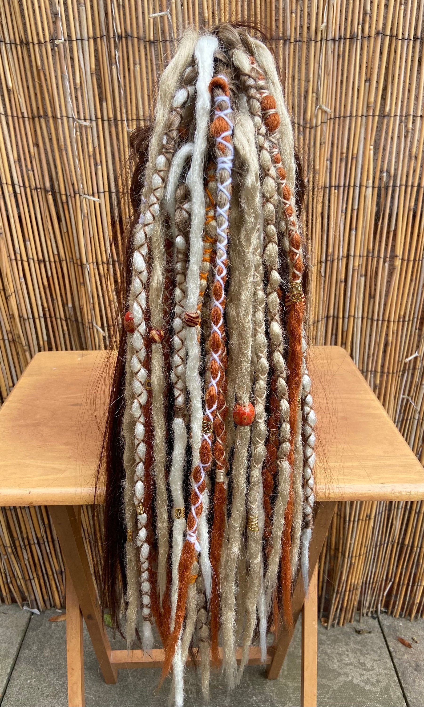 CUSTOM Claw Clip Hair Piece half-head Synthetic Dreadlocks Head Piece ...