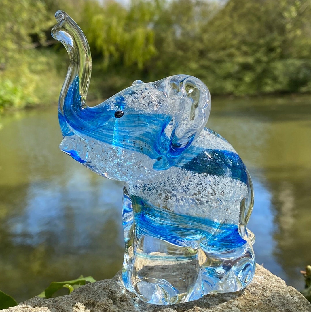 Remembrance Glass Elephant With Encased Ashes - Etsy UK