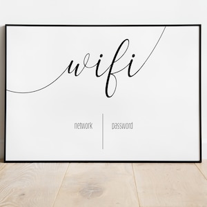 Wifi Password Guest Room Printable - Etsy