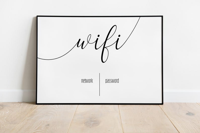 Wifi Password Guest Room Printable - Etsy
