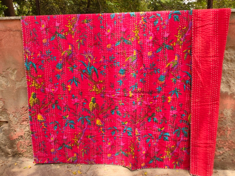 Bohemian Quilt Kantha Quilt Boho Bedding Throw Blanket Bedspread ...