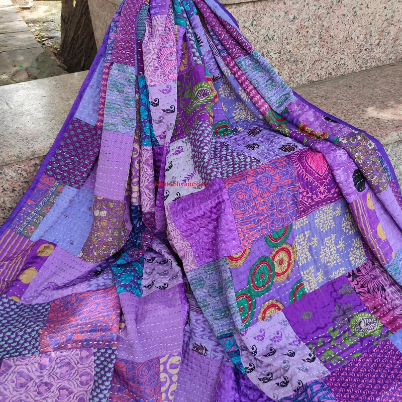 Handmade Silk Blanket Quilt - Etsy