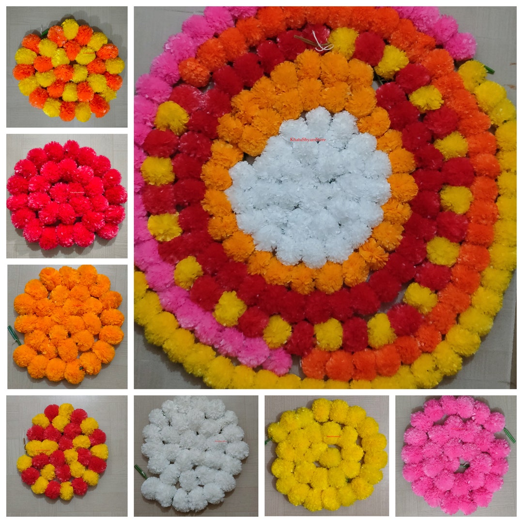 Marigold Garland for Wedding, Party Decoration Wall Decor Hanging ...