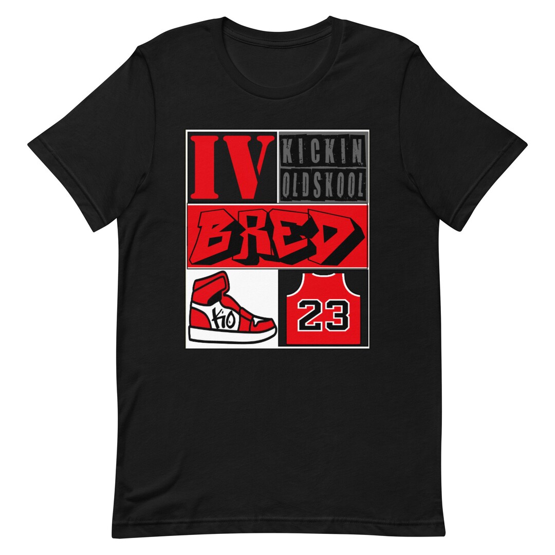 Shirt to Match Jordan 4 IV Retro BRED Reimagined - 23 Sneaker Colorway ...