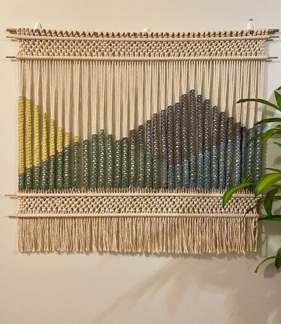 Organically Dyed Macrame Mountain Range - Etsy