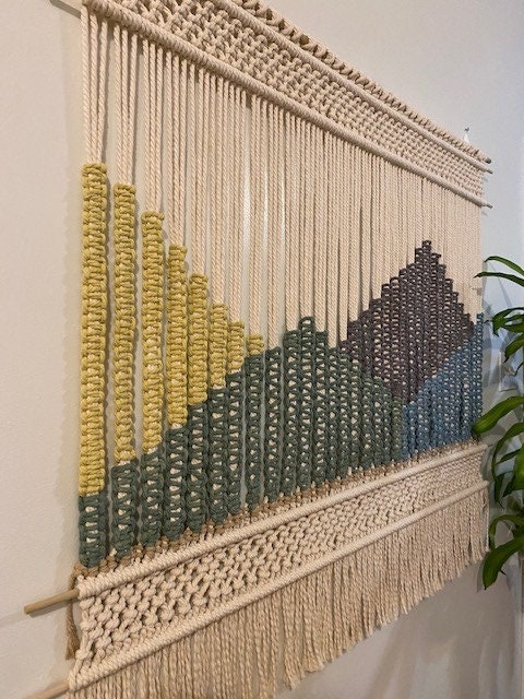 Organically Dyed Macrame Mountain Range - Etsy