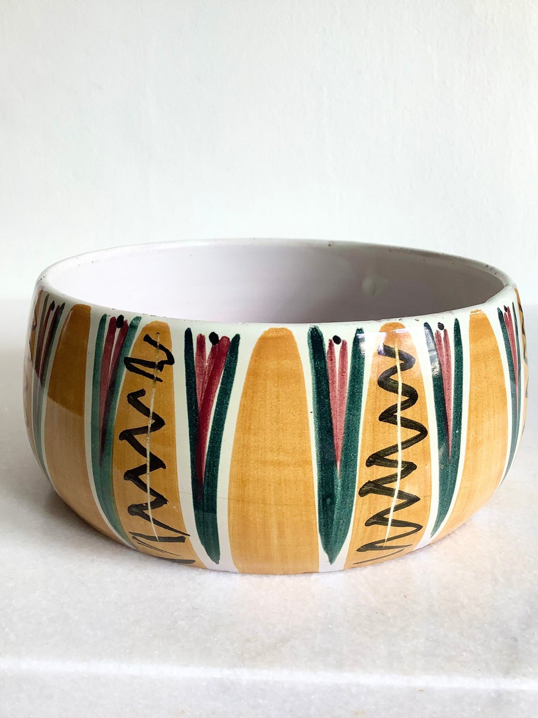 Rare Bangholm Danish Studio Pottery Faience Bowl, Vivid Colours, Iconic ...
