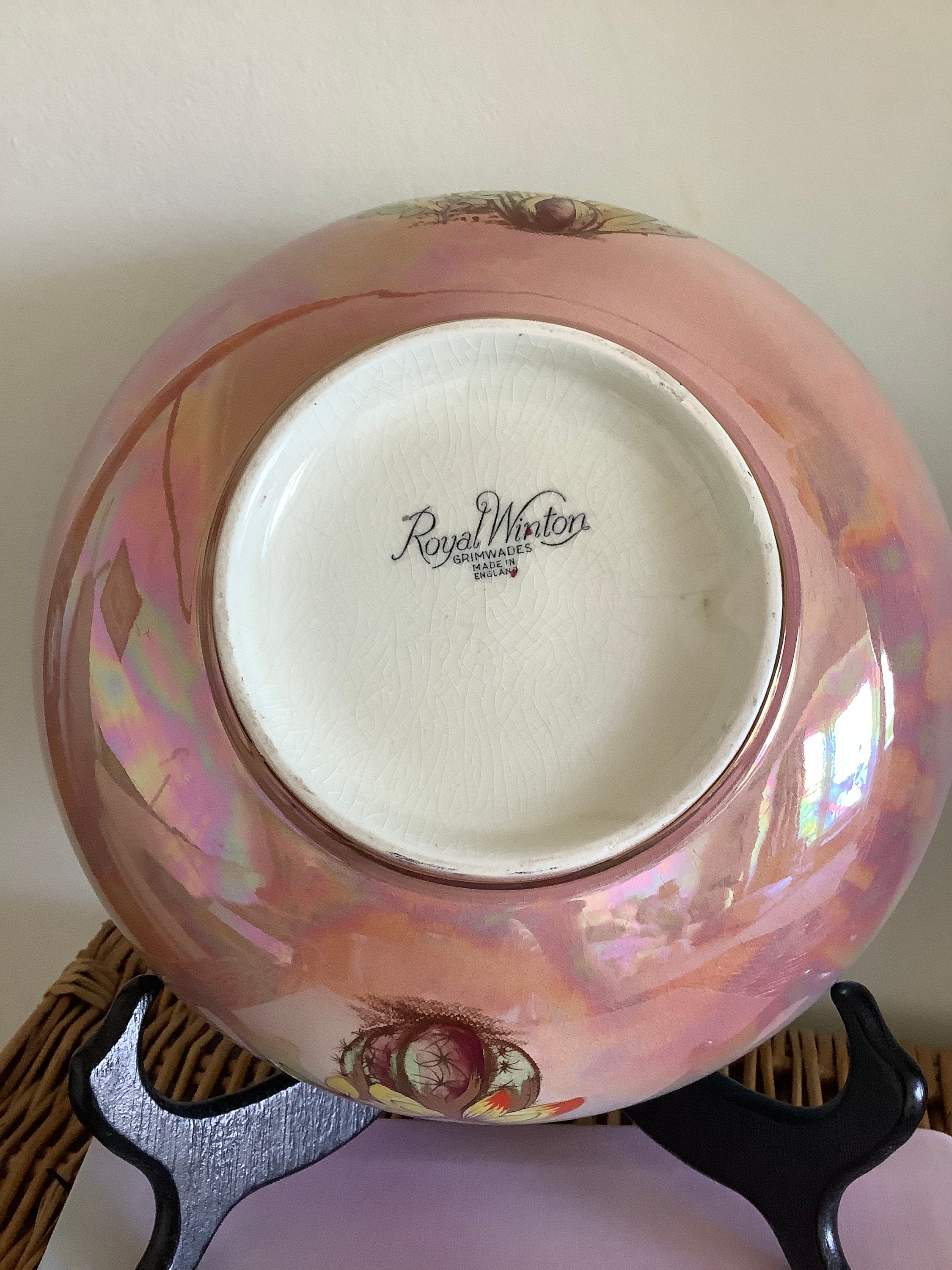 Rare! 1950s Royal Winton Lustre Ware Bowl, Desert Cactus Oasis Pattern ...
